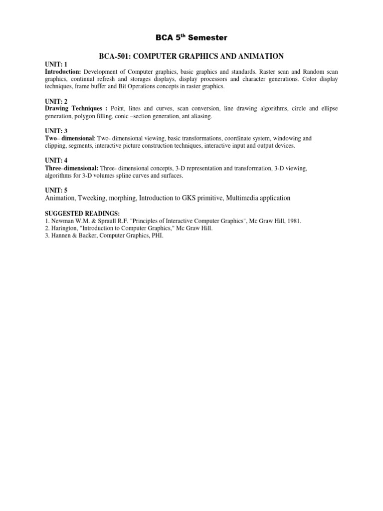 Bca Syllabus | PDF | Computer Network | World Wide Web