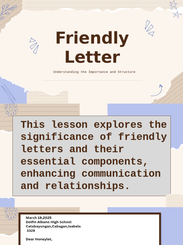Friendly Letter | PDF