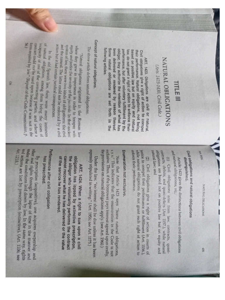 Natural Obligation | PDF