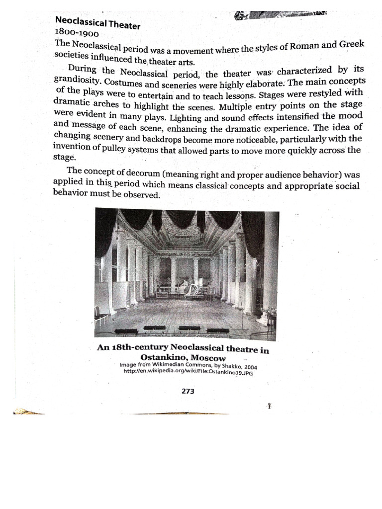 neoclassical theater | PDF