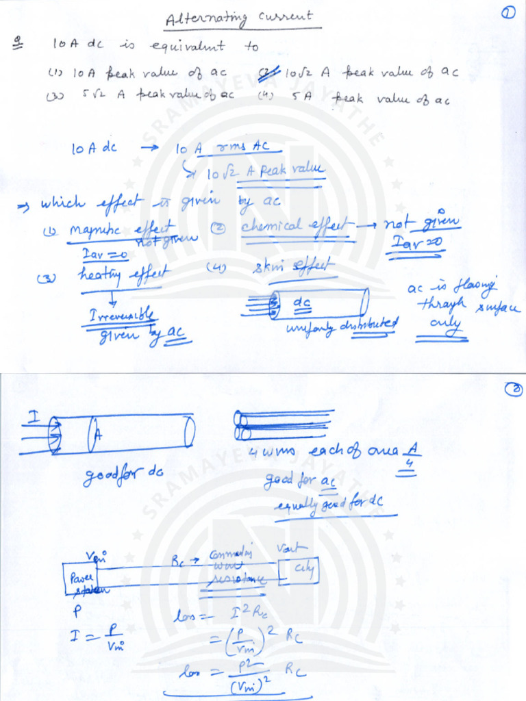 Alternating Current & Electromagnetic Wave | PDF