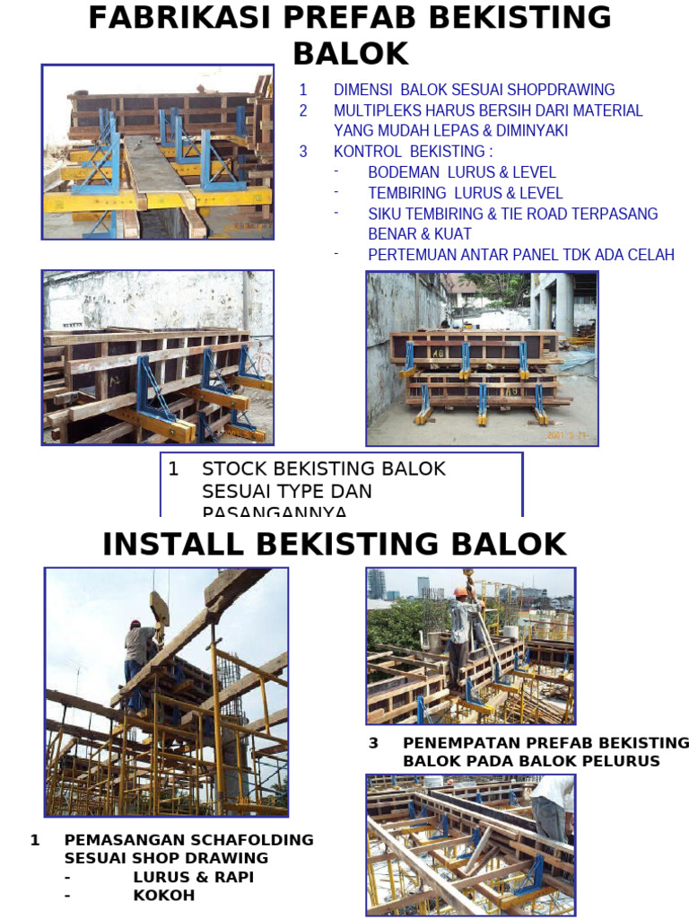 Bekisting Balok Prefab | PDF