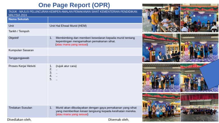OPR Majlis Peluncuran Kempen Amalan Pemakanan Sihat KPM 2024 | PDF