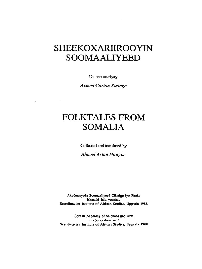 Somali Folk Tales Collection | PDF | Horn Of Africa | East Africa