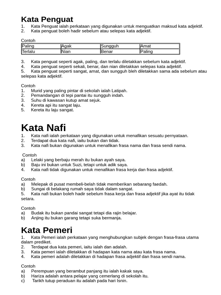 Kata Penguat | PDF