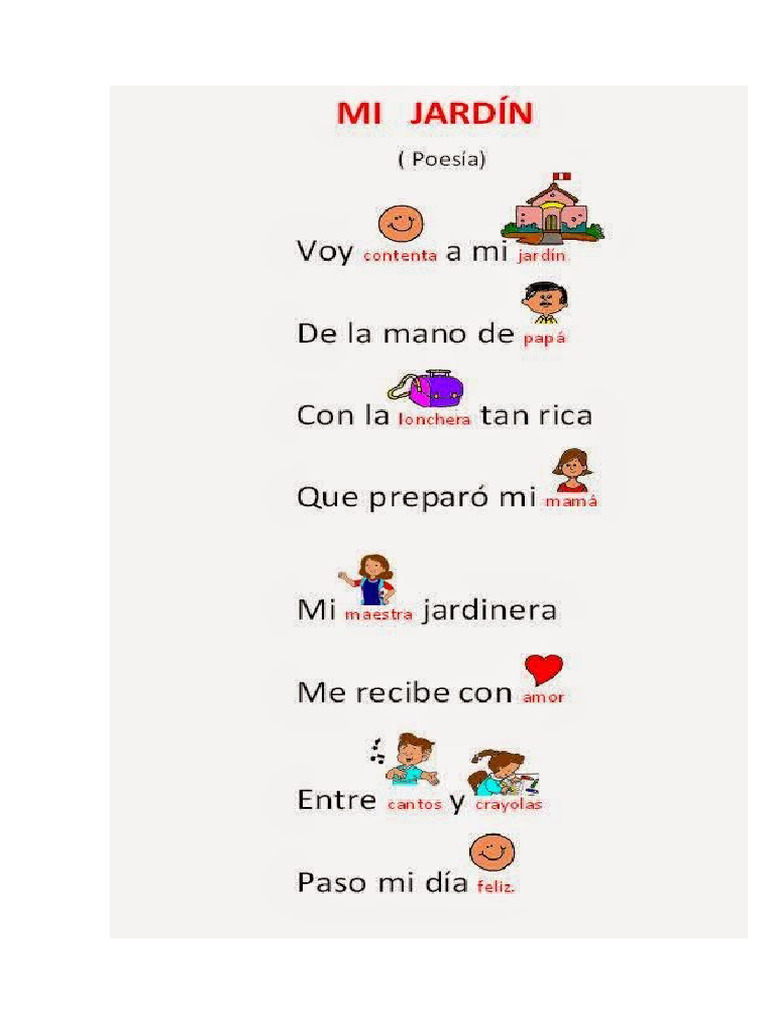 POESIAS para El Dia Los Jardines | PDF