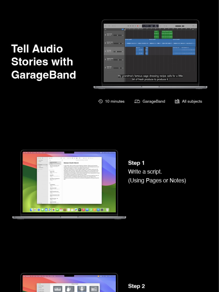 Create Audio Stories with GarageBand | PDF