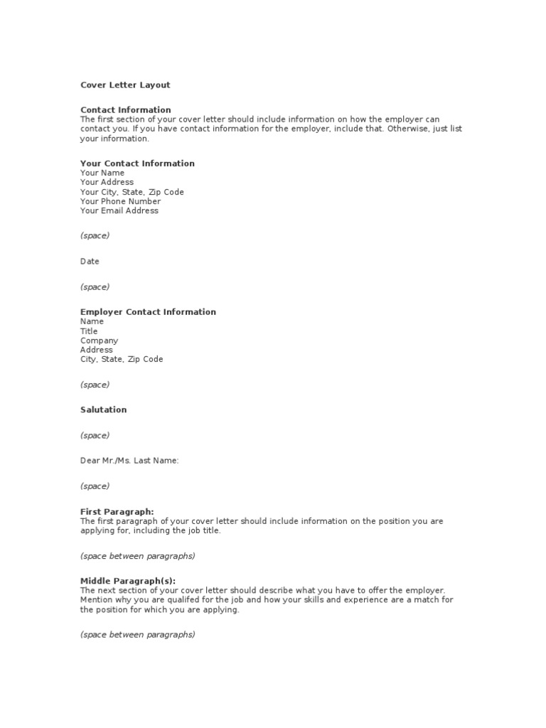 Cover Letter Structure Guide | PDF | Language Arts & Discipline