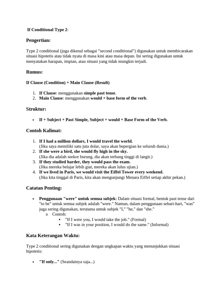 If Conditional Type 2 - Vetri - 04102024 | PDF | Grammar | Linguistic ...