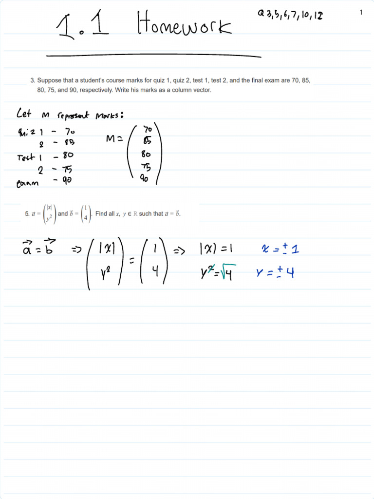 MTH 141 Homework 1.1 | PDF