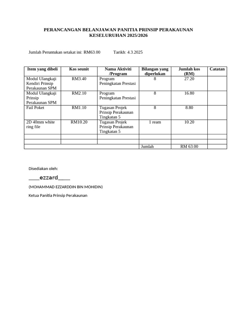 PCG Panitia Prinsip Perakaunan 2025 | PDF