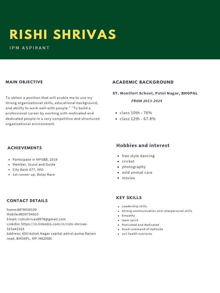 Rishi Shrivas Resume | PDF