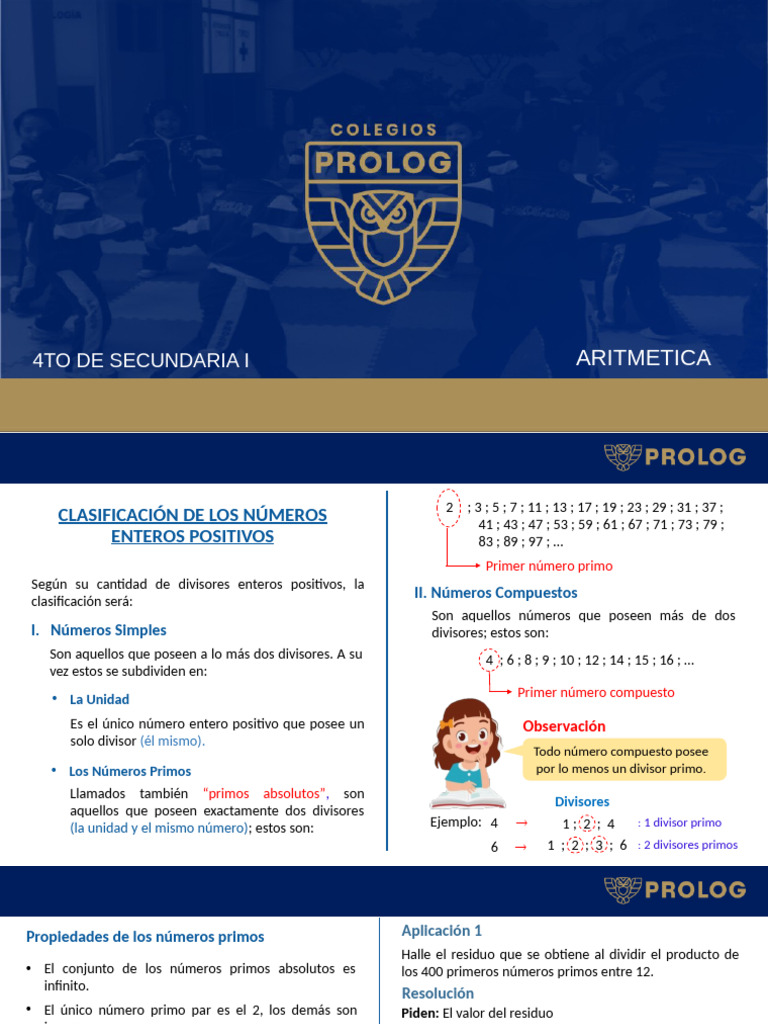 4to I Sec | PDF | Número primo | Entero