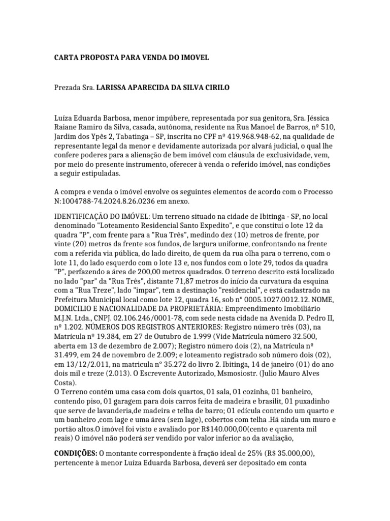 modelo-de-carta-proposta (1) | PDF