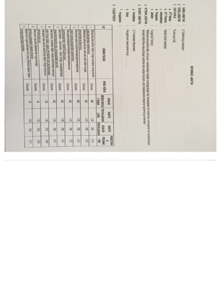 D Informasi Jabatan JF Epidemiolog Kesehatan | PDF