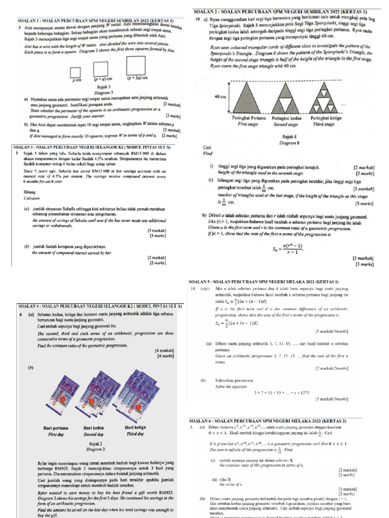 Add Maths Janjang State Paper Questions | PDF