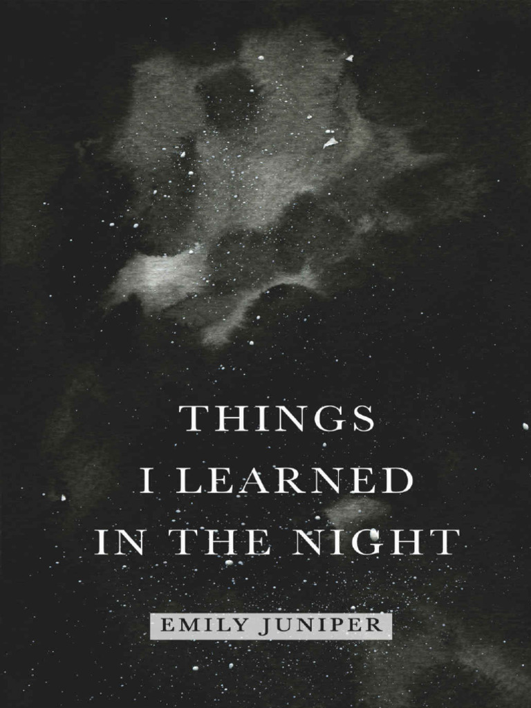 Things I Learned in the Night A collection of poetry about love ...