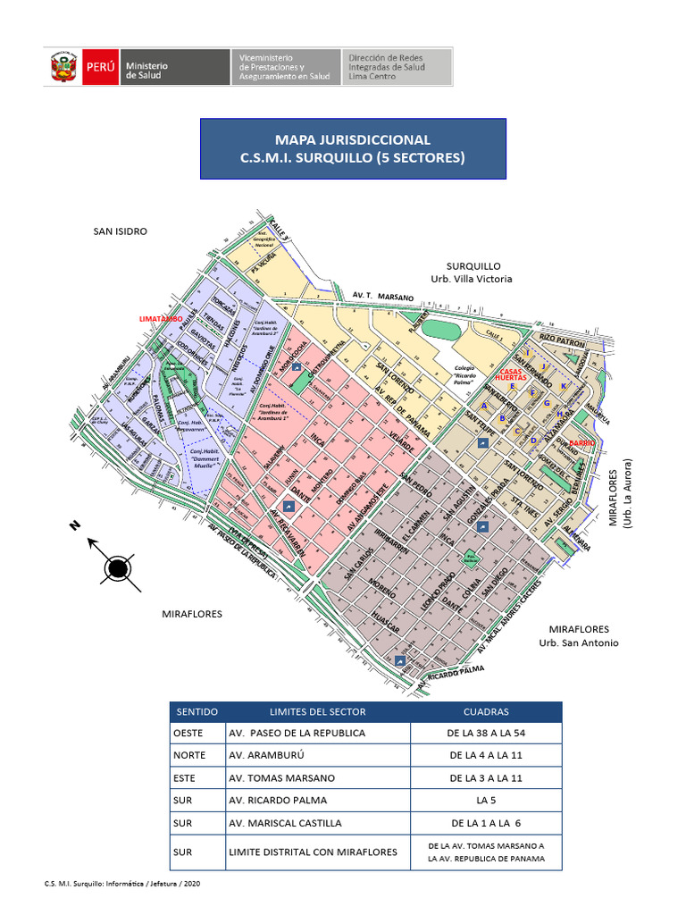 Mapa Jurisdiccional C.S.M.I. Surquillo | PDF
