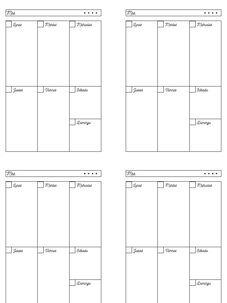 a4 Final a5 - Planner Semanal - Interior | PDF