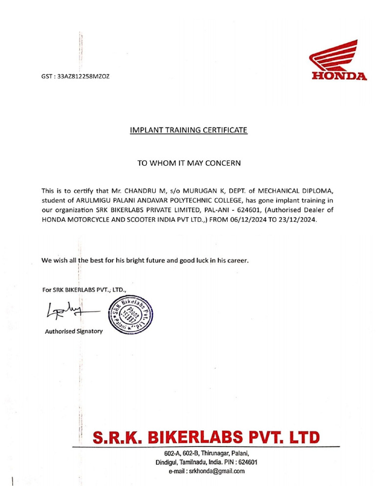 Chandru Intenship | PDF