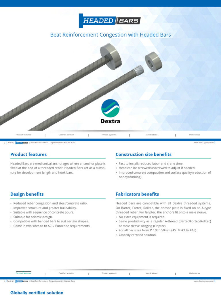Dextra Headed Bars Interactive Brochure 2411 EN | PDF | Materials ...