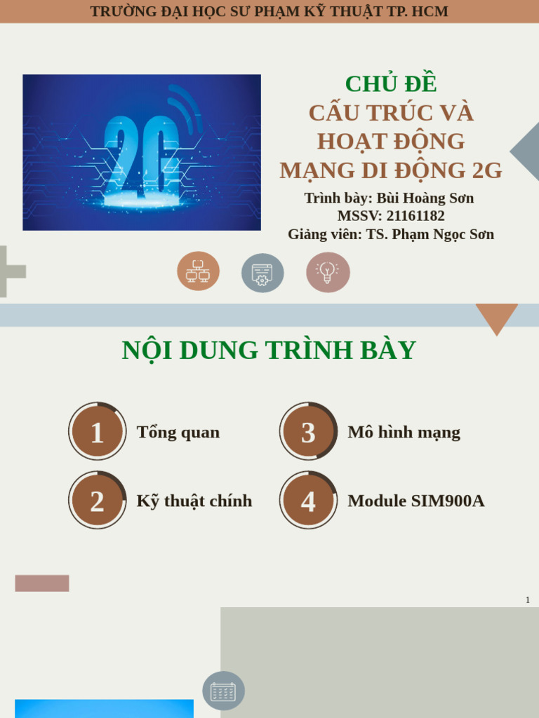 Bùi Hoàng Sơn - 21161182 - Cấu Trúc Và Hoạt Động Mạng Di Động 2G | PDF