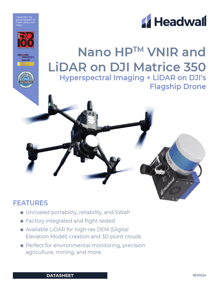 NanoHP-M350-4pg-Datasheet_2-9-24 | PDF | Unmanned Aerial Vehicle | Lidar