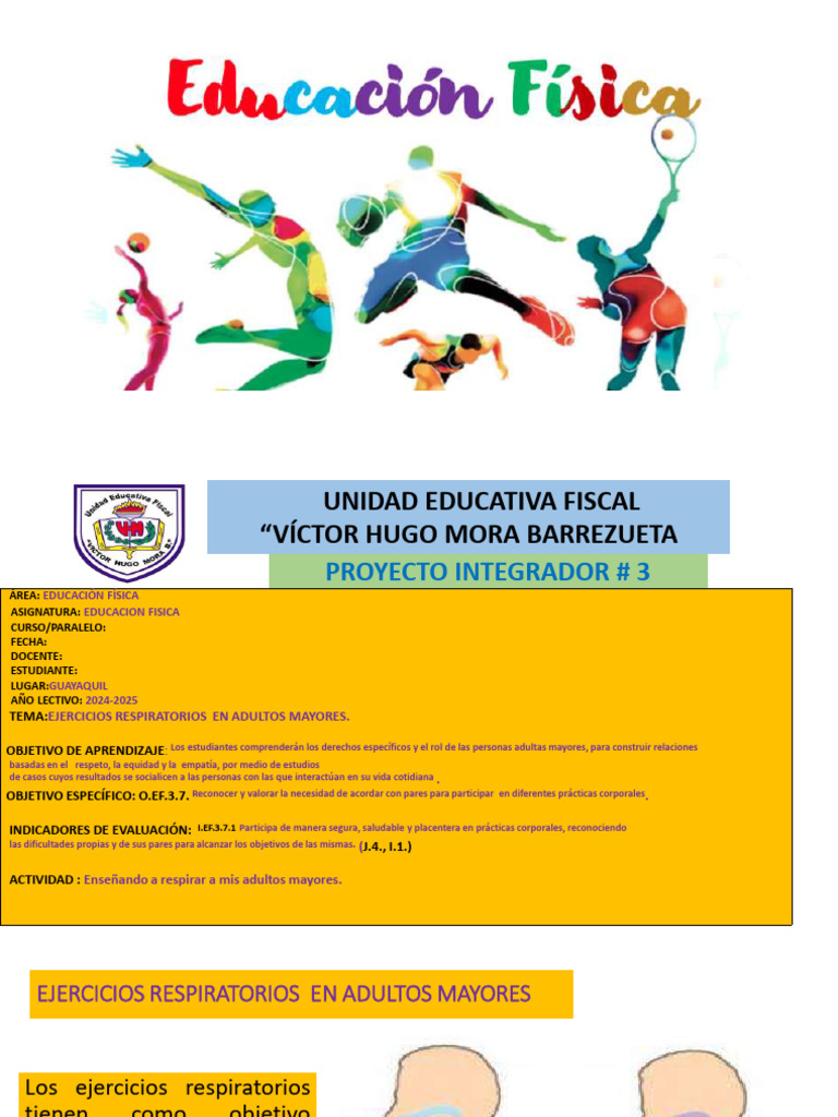 PROYECTO INTEGRADOR 3 EEFF 2024-2025 | PDF | Educación Física | Aprendizaje