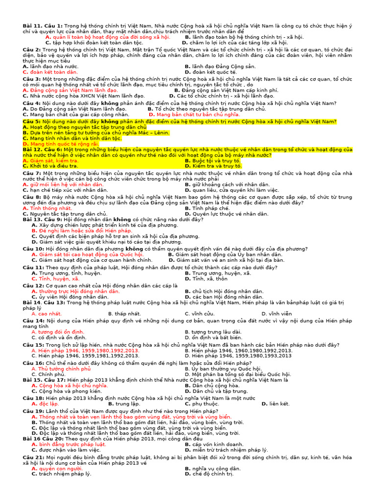 ÔN TẬP GDKTPL 10 | PDF