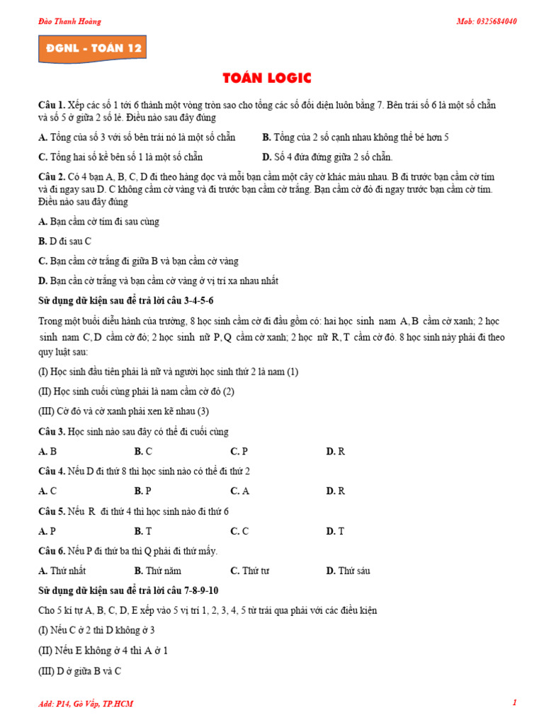 Logic 1 | PDF