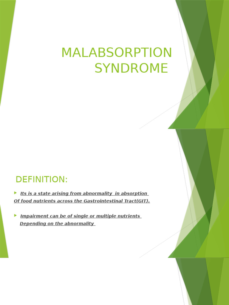 Malabsorption Syndrome | PDF