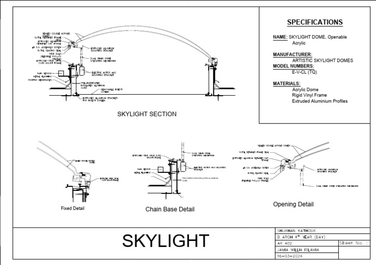 Domed Skylight Details (Artistic Skylight) | PDF