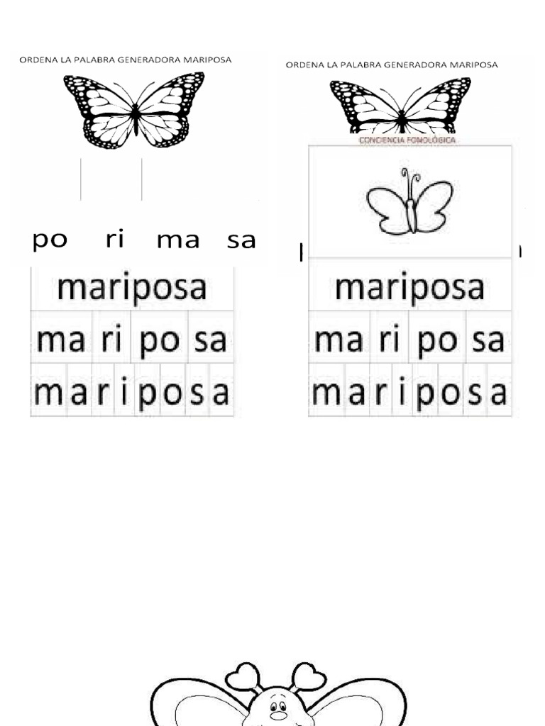 Actividades - Mariposa | PDF
