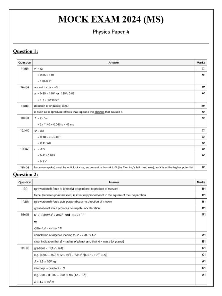 Al Mock P4 - MS | PDF