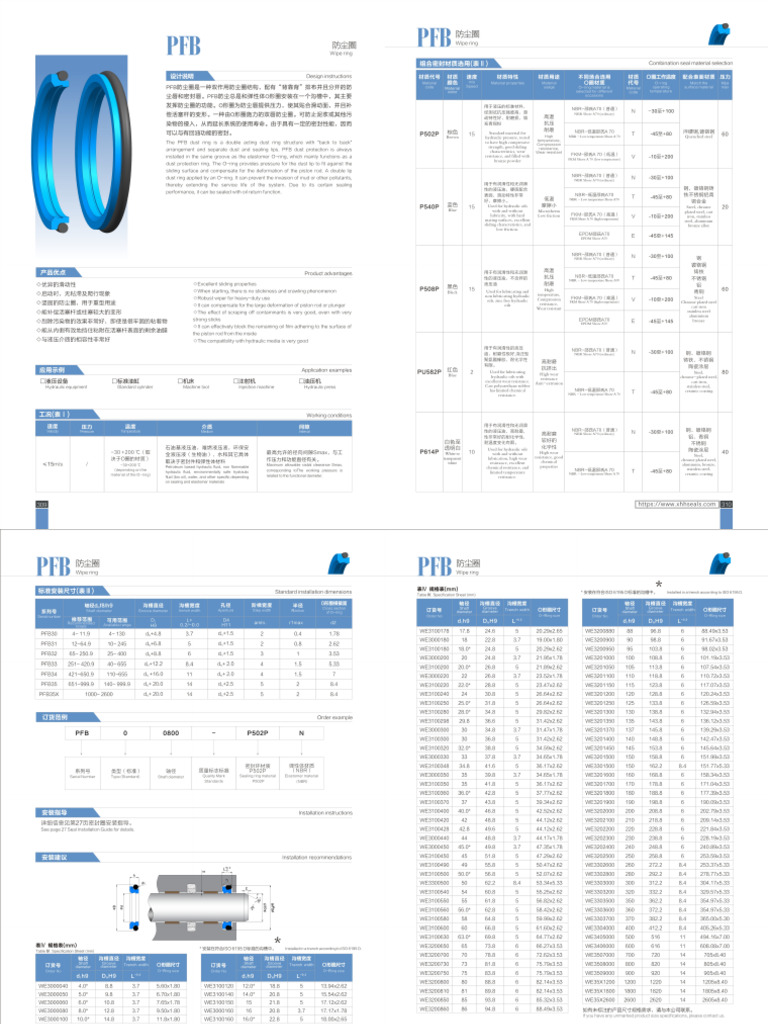 XHH Seals wipers | PDF