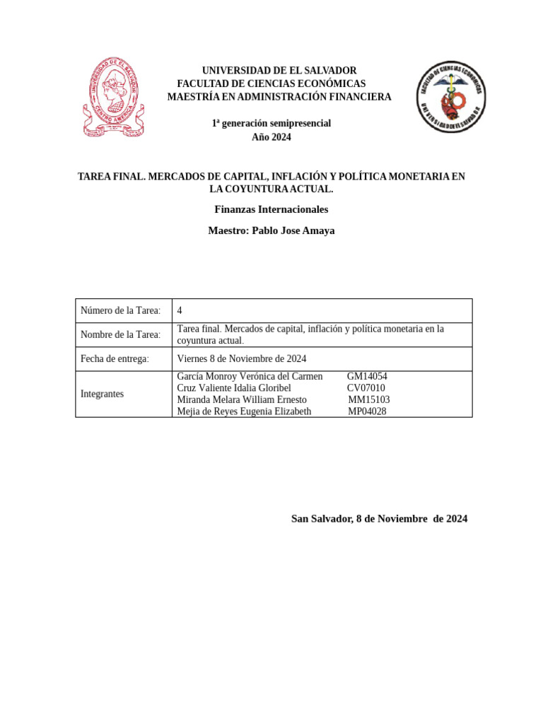 Mercados de Capital e Inflación 2024 | PDF | Inflación | La política ...