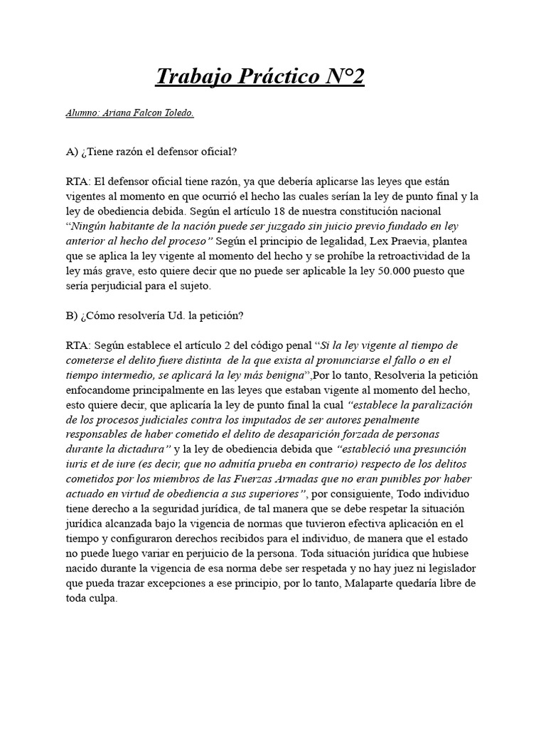 Ariana Falcon Toledo. | PDF | Castigos | Ley común