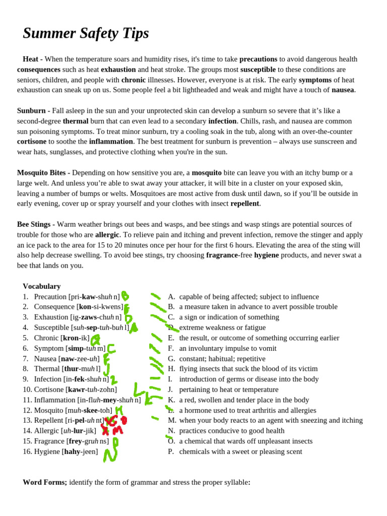 Essential Summer Safety Tips | PDF | Allergy | Medical Specialties