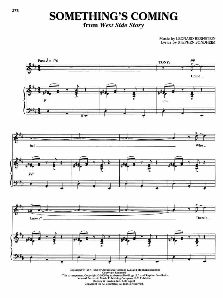 Something_s Coming (West Side Story) | PDF