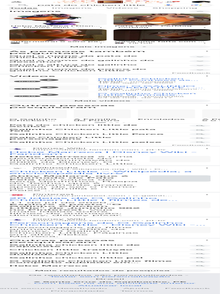 Pata Do Chicken Little - Pesquisa Google | PDF