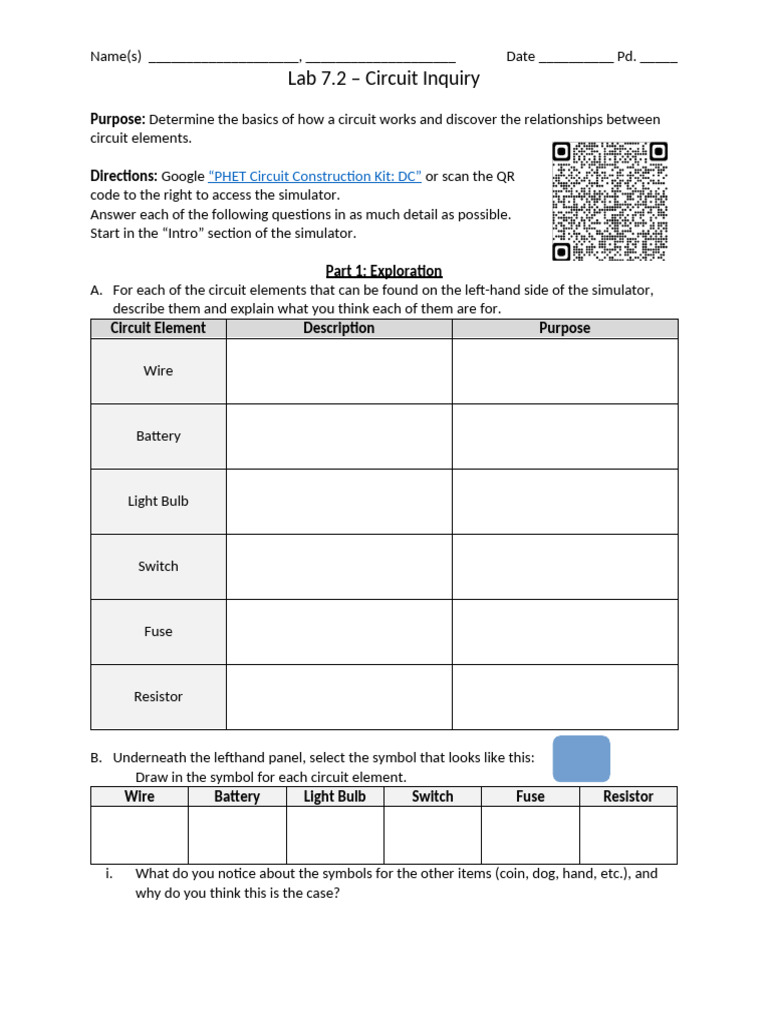 Lab 7.2 - Circuit Inquiry | PDF | Electrical Network | Electric Current