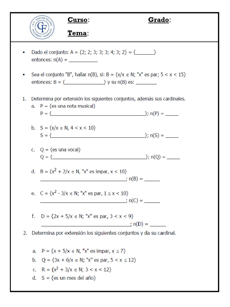 Cardinal de Un Conjunto | PDF