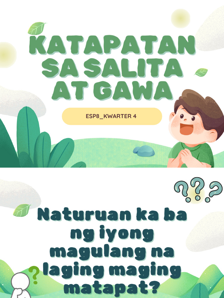 Katapatan Sa Salita at Gawa | PDF