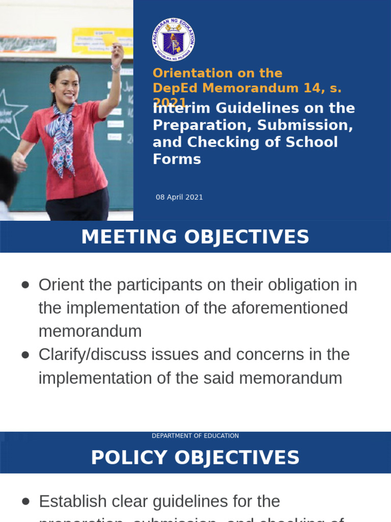 05 Orientation On DM 14 S. 2021 Checking of Forms Final | PDF | Faq | Learning