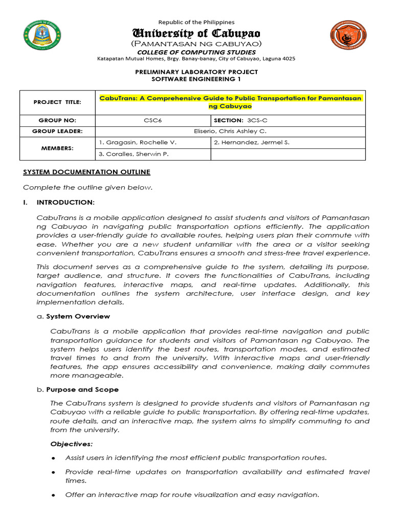 System Document Template | PDF | Web Application | Mobile App