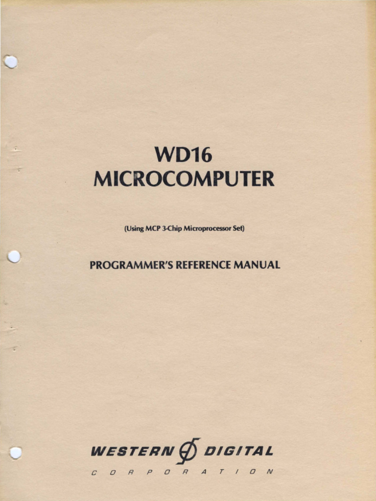 WD-16 Programmers Reference Manual Oct1976 | PDF | Computing | Computer Science