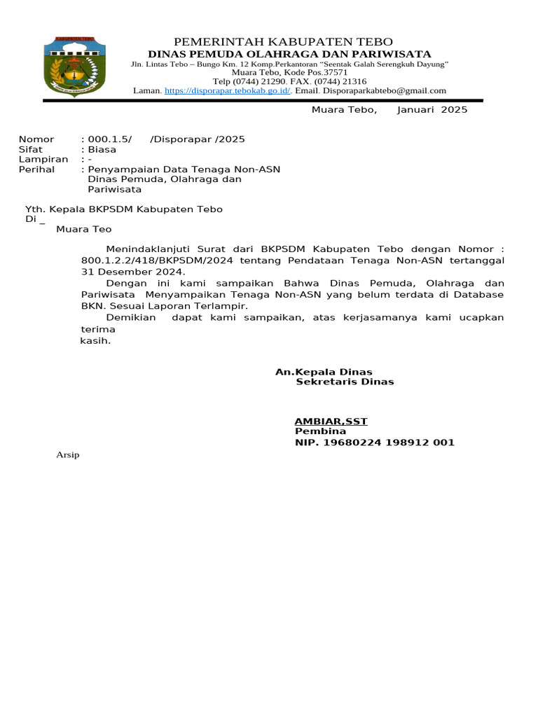 Surat Keluar 2025 | PDF