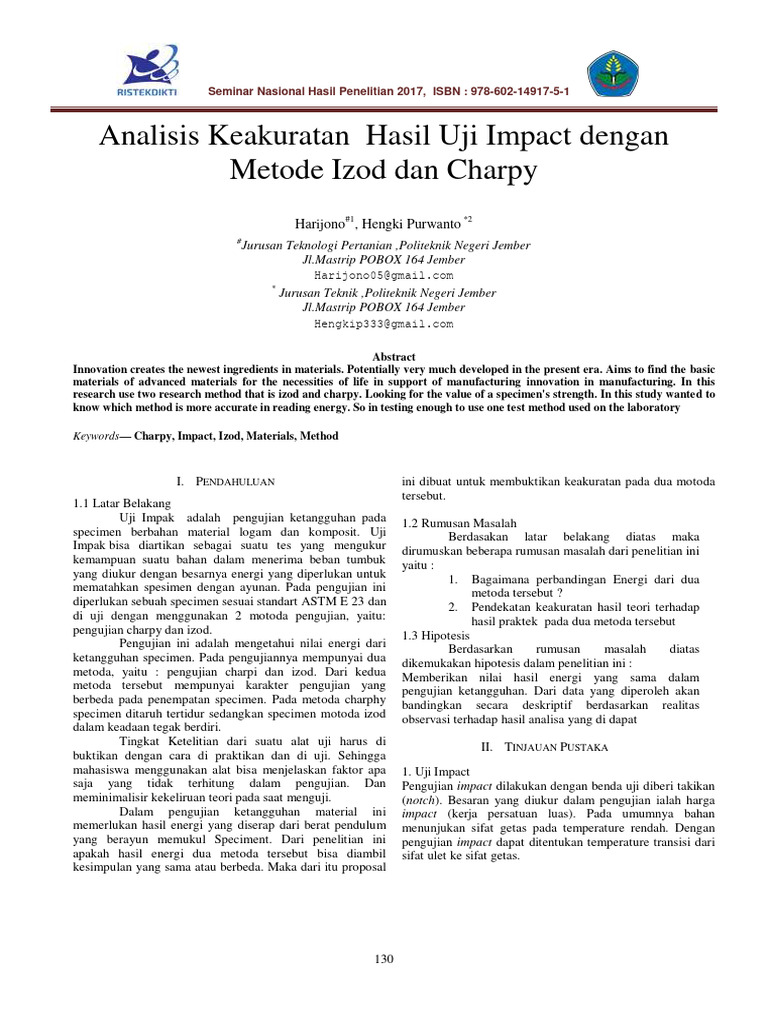 Analisis Keakuratan Hasil Uji Impact Den | PDF