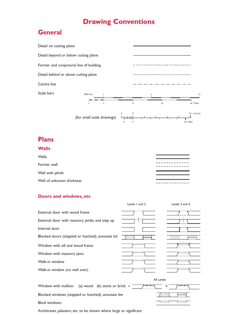 Building Drawing Symbols | PDF | Stairs | Framing (Construction)