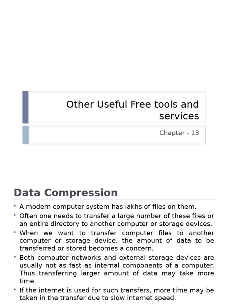 Essential Free Tools for Data Management | PDF | Data Compression | Zip ...